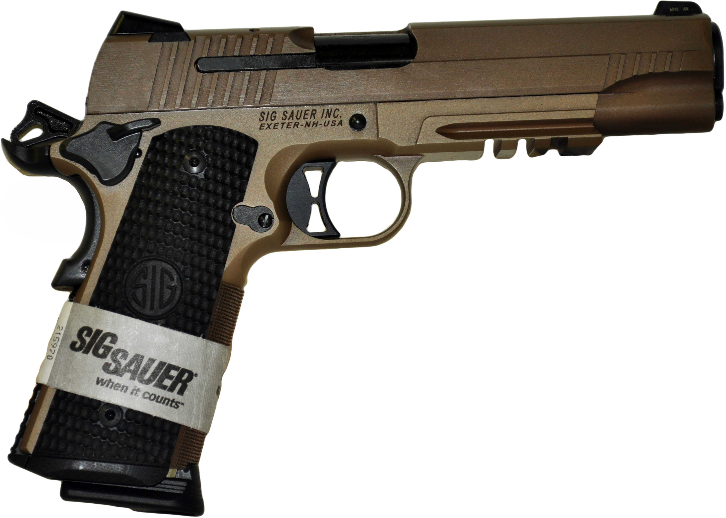 Sig Sauer 1911 Enhanced Scorpion 45 Acp Flat Dark Earth Full Size 8 Round Semi Automatic Pistol